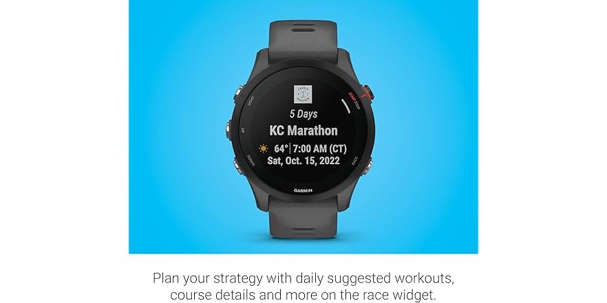 (NEW) Garmin Forerunner 255 - GPS Running Smartwatch (International Model)