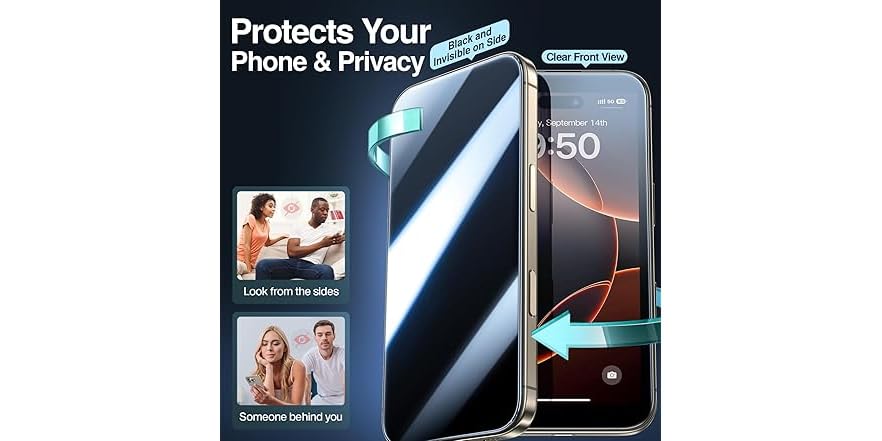 (2 Pack) SMARTDEVIL Privacy Screen Protector