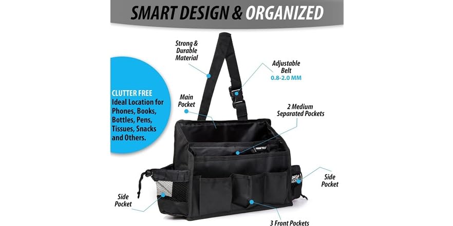 Zone Tech Multi-Pocket Organizer, 2Pk