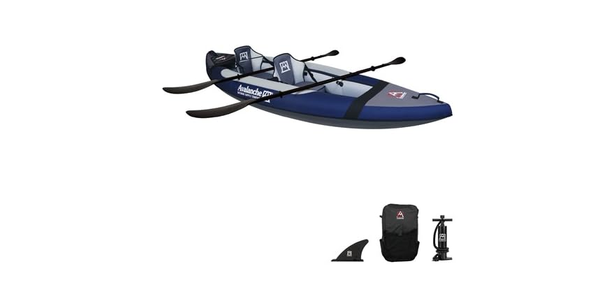 Avalanche Voyager 2P Inflatable Kayak Set (Open Box)