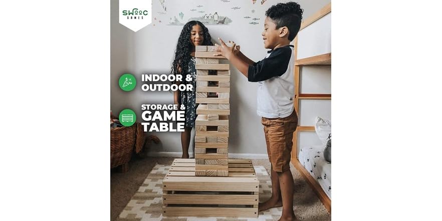 SWOOC Games Giant Tower Game | 60 Large Blocks