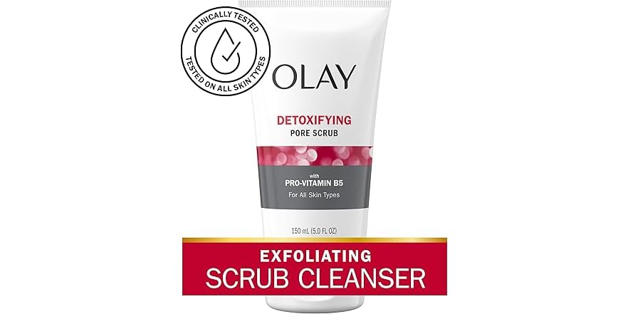 Olay Regenerist Detoxifying Pore Scrub Facial Cleanser, 5 Fl Oz