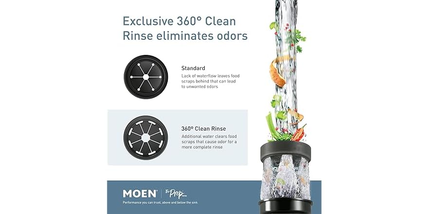 Moen Prep Series PRO Continuous Feed Compact Garbage Disposal