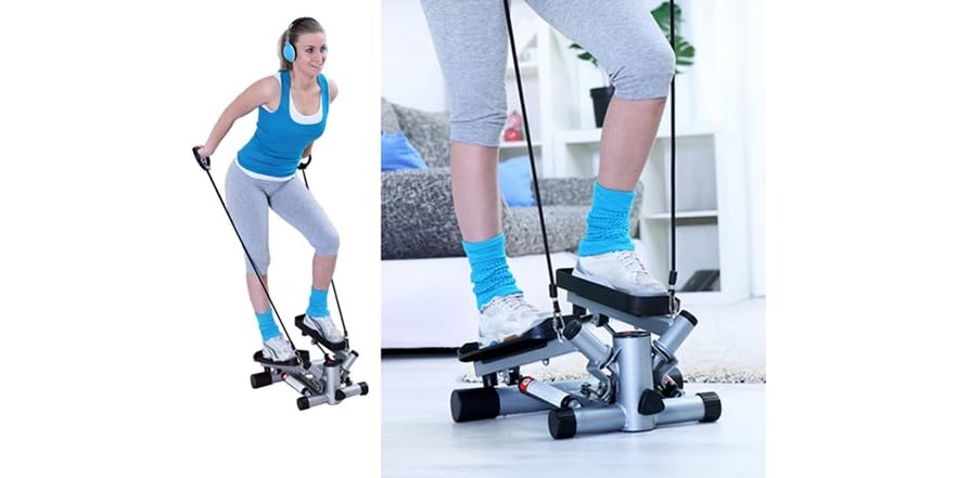 Portable Lateral Twist Stepper with Res