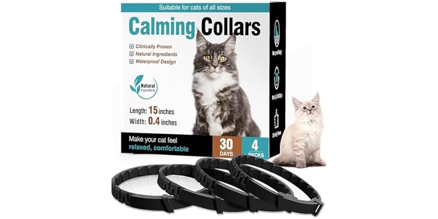 Generic Cat Calming Collar 4 Pack, Black