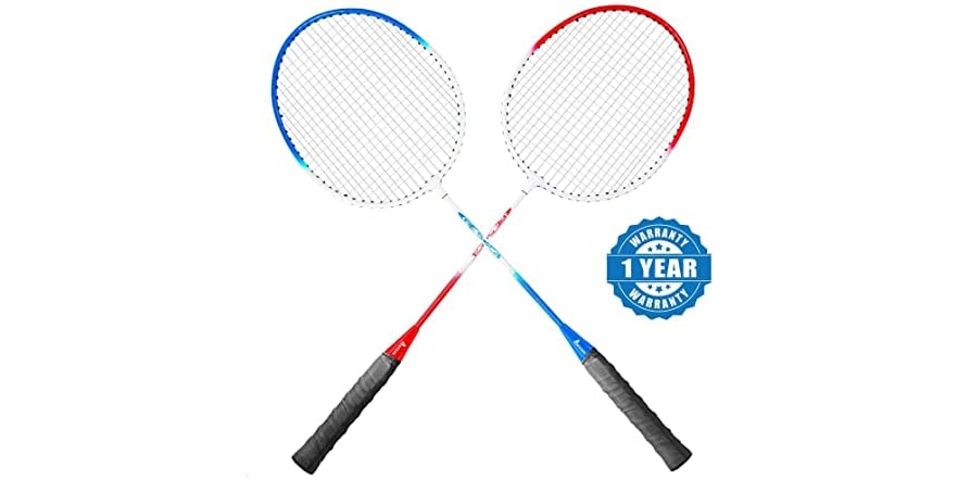 Portzon 2 Player Badminton Racquets Set