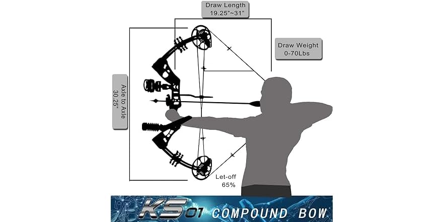 Compound Bow Set 15-45lbs 18"-29" Pull