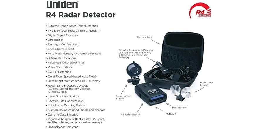 (NEW) Uniden R4 Extreme Long-Range Laser/Radar Detector