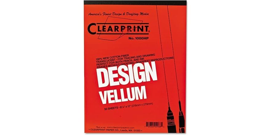 Clearprint Design Vellum Paper, 50/Pad