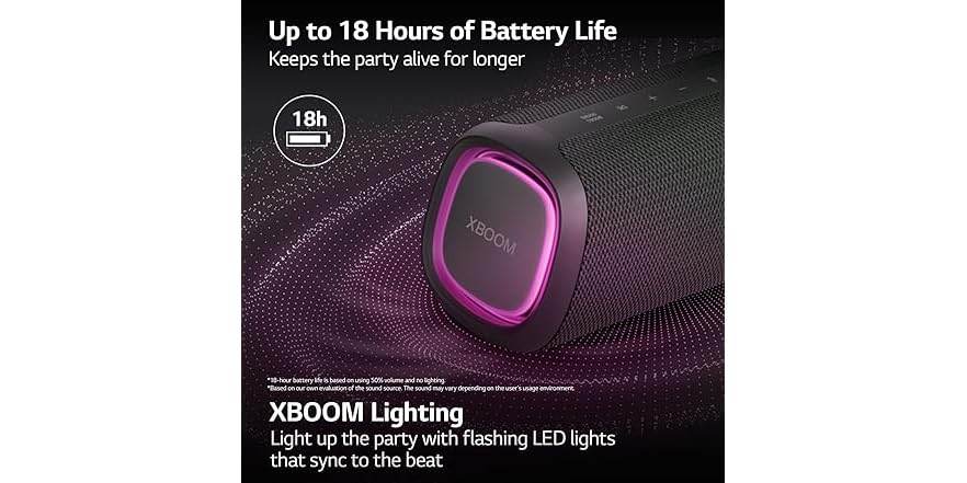 LG XG5QBK XBOOM Go Portable Bluetooth Speaker