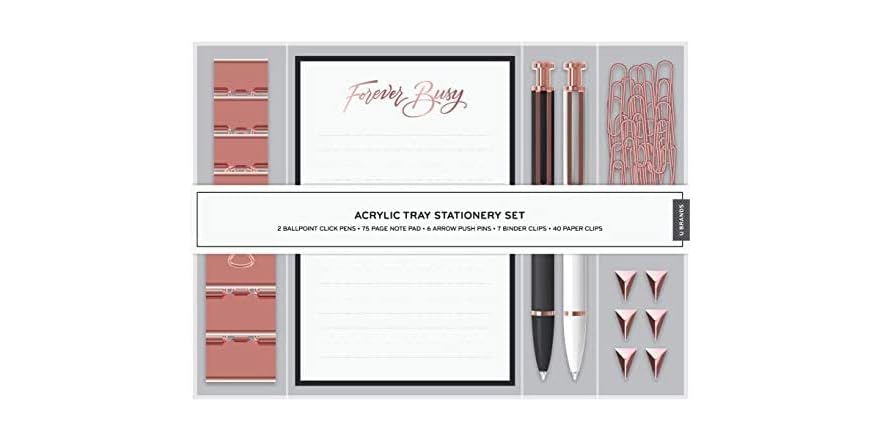 U Brands Desktop Tray Stationery Set