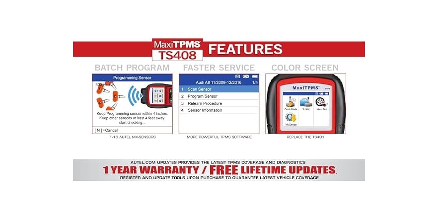 TS408 Handheld TPMS Service Tool
