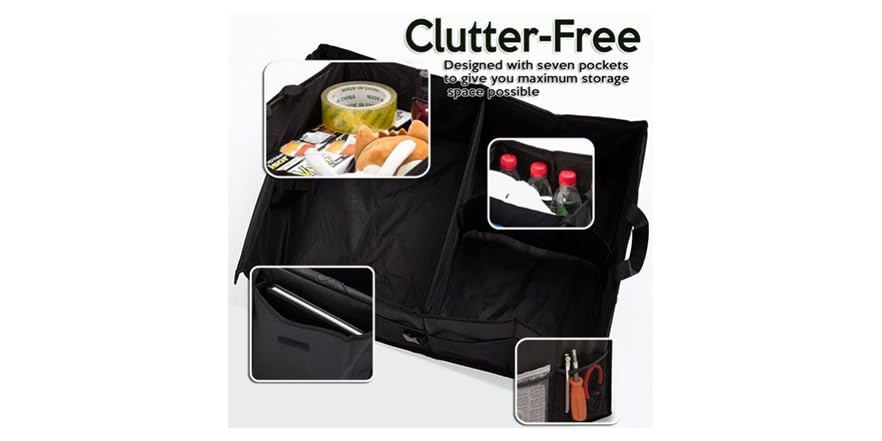 Zone Tech OR0007-2 Trunk Organizer Car Storage 2pk