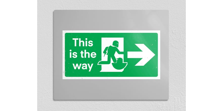 "Exit Sign" 11" x 14" Metal Poster