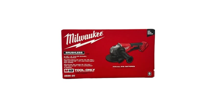 Milwaukee 2686-20 18V 4.5/5in Angle Grinder (Open Box)