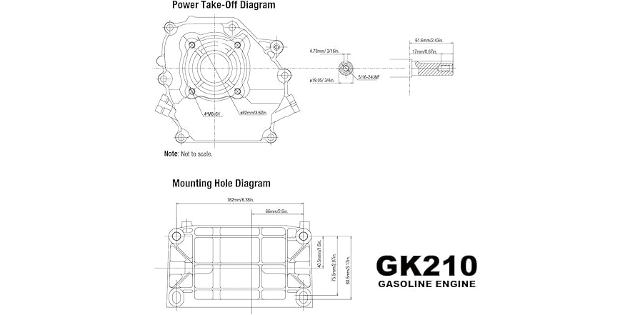 Genkins GK210 7HP 4 Stroke 212cc Replacement Engine