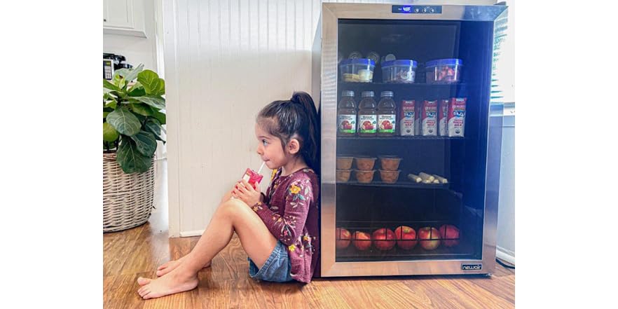 160 Cans Stainless Steel Split Shelf Freestanding Fridge