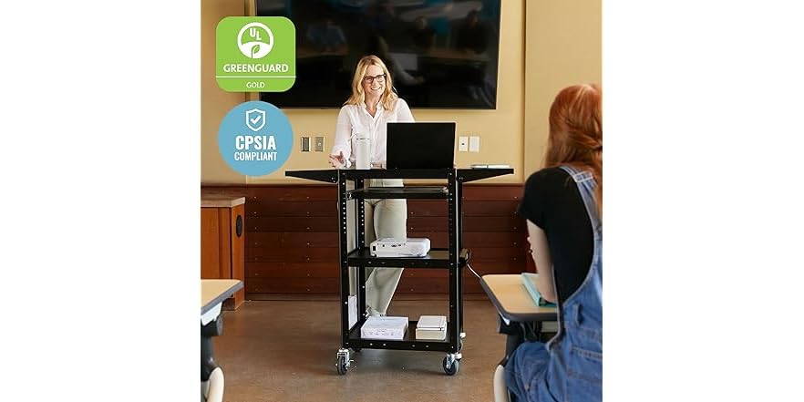 ECR4Kids Rolling AV Presentation Cart Stand