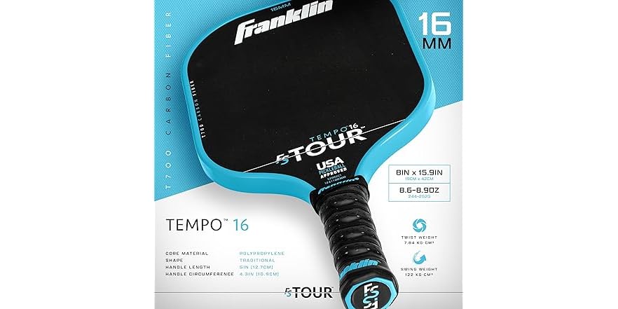 Franklin Pickleball Paddle Set Tempo 16mm