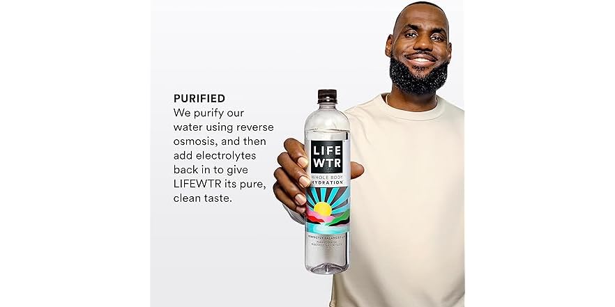 (6Pk) LIFEWTR, Premium Water,1 Liter bottles