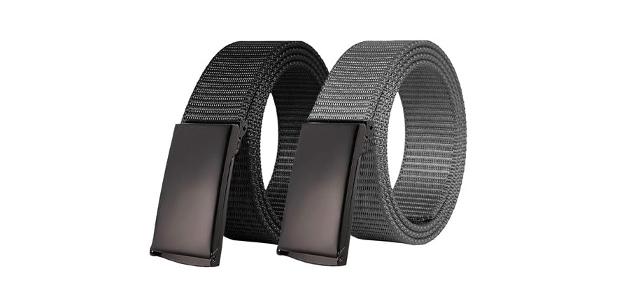 Mark Fred Mens Canvas Ratchet Belt (Sizes, 32-42)