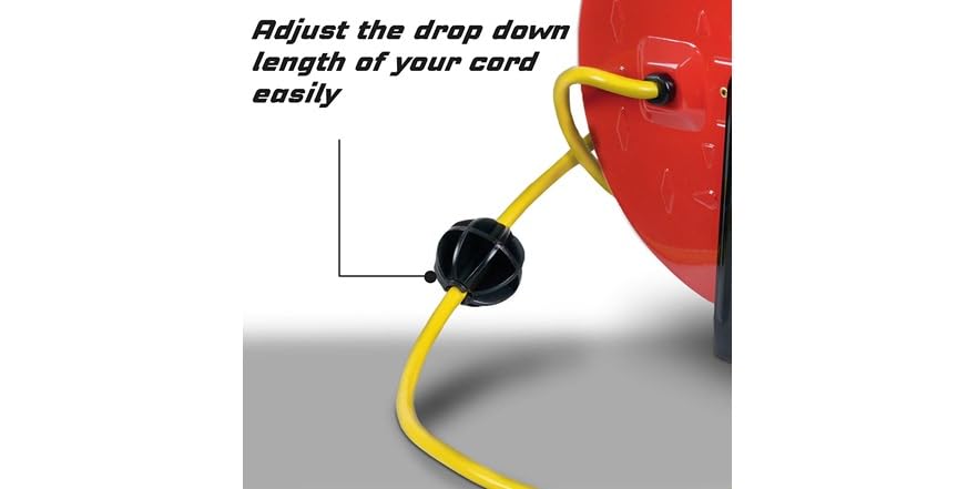 ReelWorks 30' Mini Indoor Extension Cord Reel