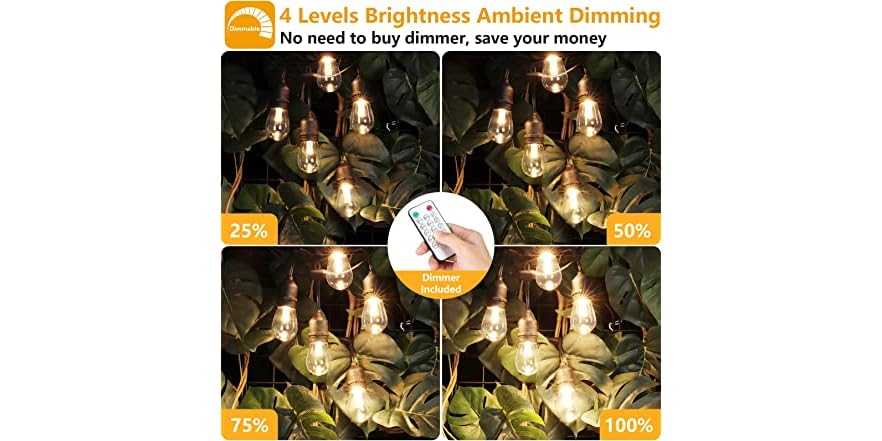 Mlambert 3 Color in 1 LED Outdoor String Lights