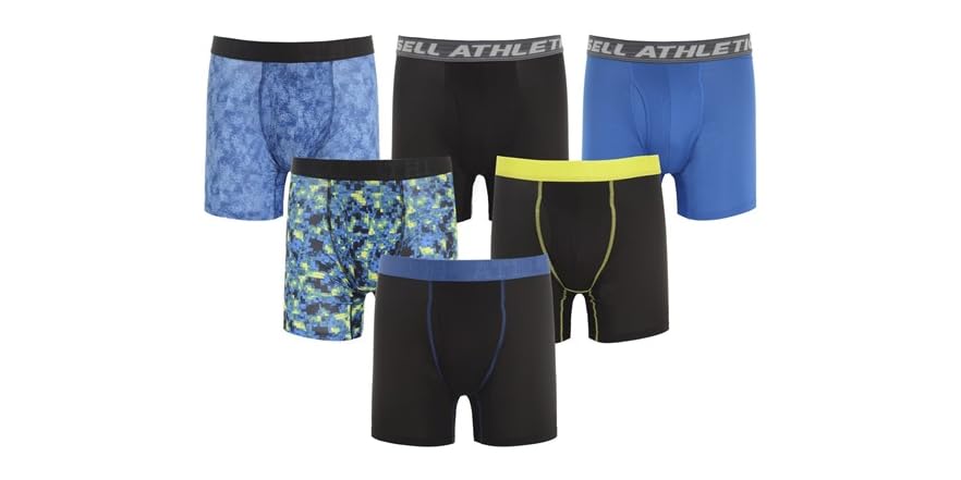 Russell Performance Boxer Briefs 6-Pack