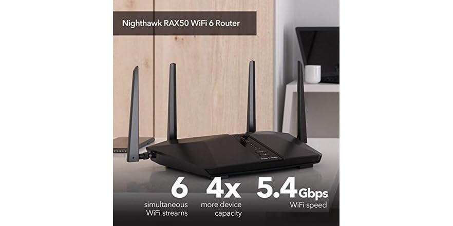 NETGEAR RAX50 Nighthawk 6-Stream AX5400 Router