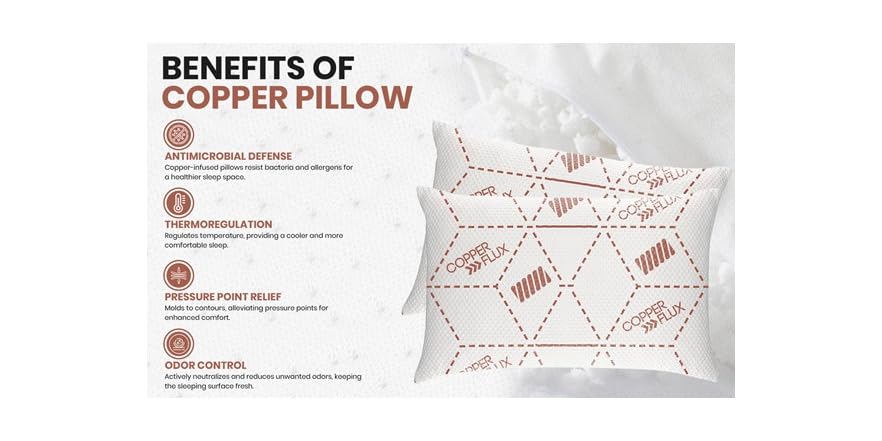 Copper Infused Memory Foam Pillows