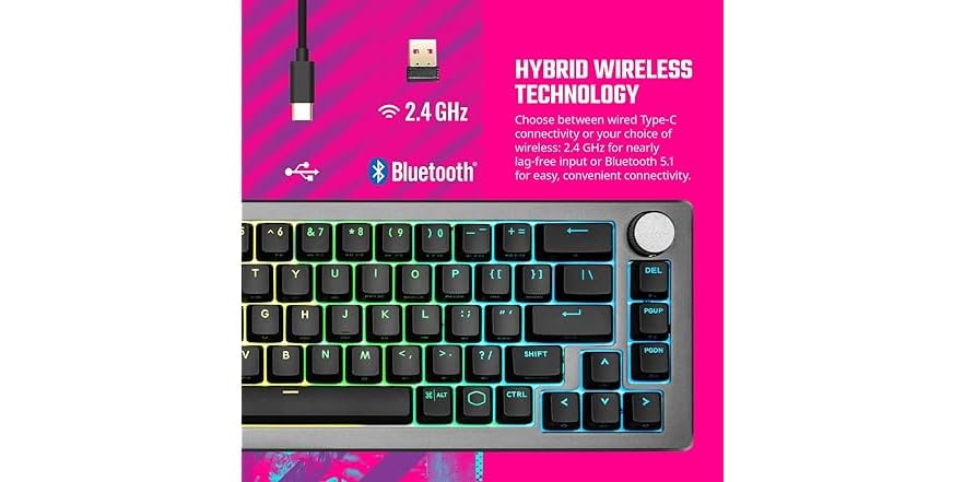 Cooler Master CK721 65% Hybrid Wireless