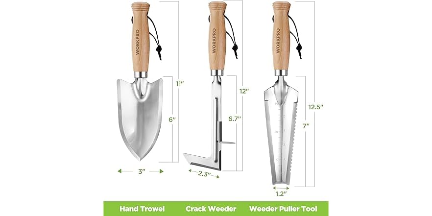 WORKPRO Garden Tool Set 3 Pcs Green