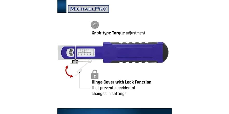 MichaelPro MP001209 1/2" Drive Split Beam Torque Wrench (Open Box)