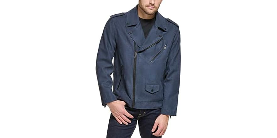 DKNY Men's Modern Motorcycle Jacket