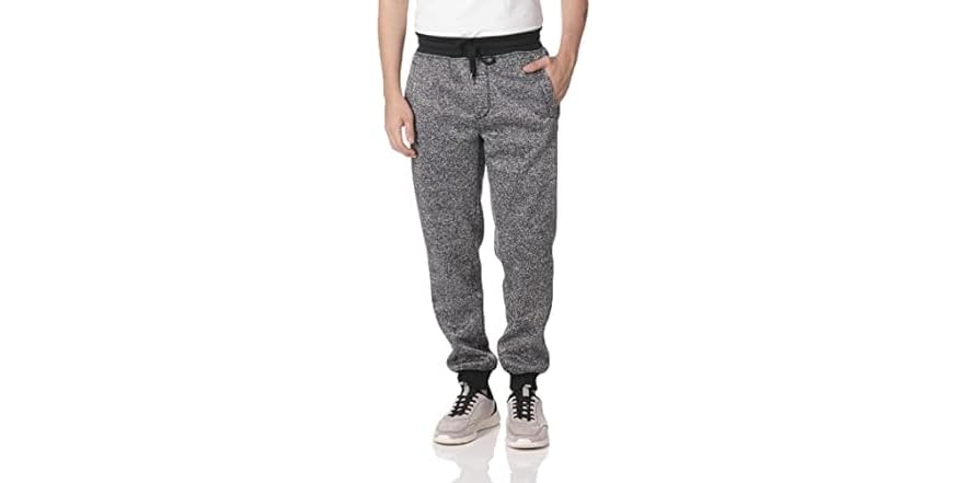 Southpole mens Basic Fleece Marled Jogge
