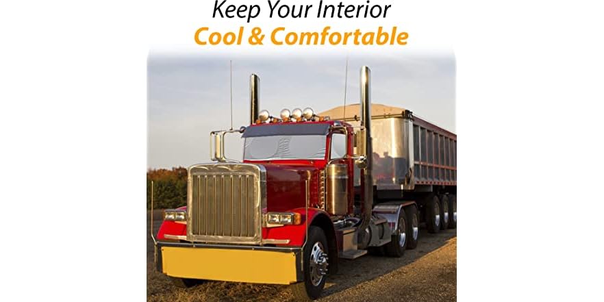Semi-Truck Sunshade for Windshield