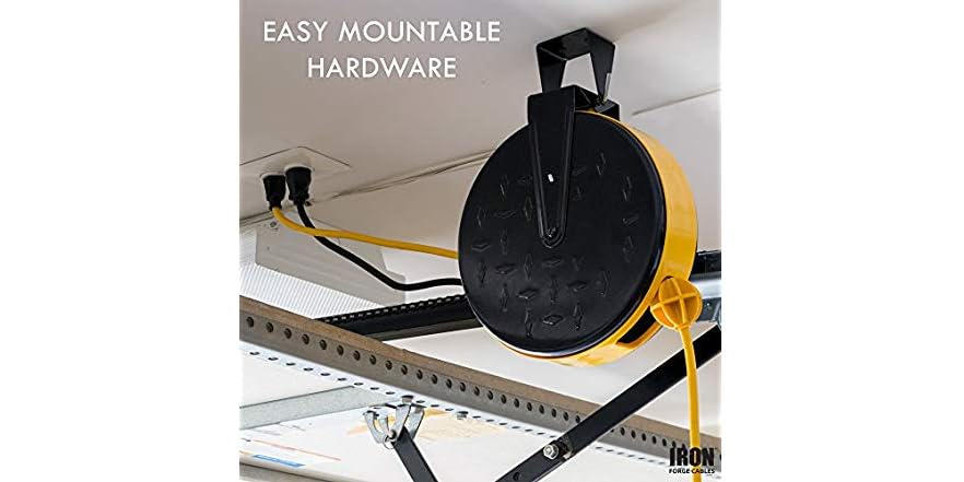 Iron Forge Cable 30' Retractable Extension Cord