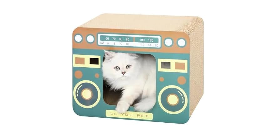 Radio Cat Scratcher Cardboard Lounge Bed