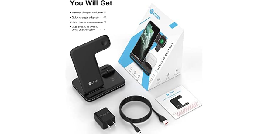 WAITIEE 3 in 1 Wireless Charger