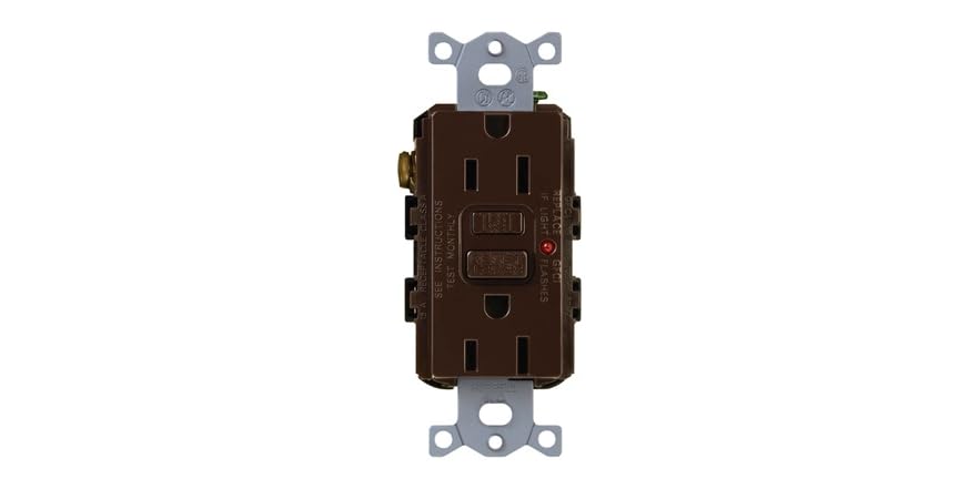 15-Amp GFCI Receptacle, Brown