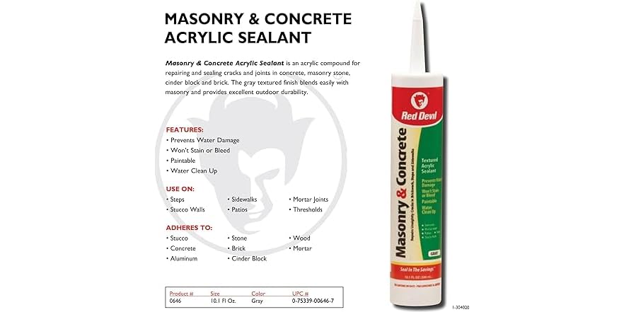 Red Devil Masonry and Concrete Acrylic Sealant