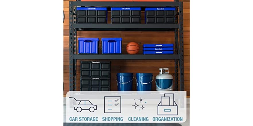 CleverMade 62L 3pk Collapsible Storage Bins No Lid