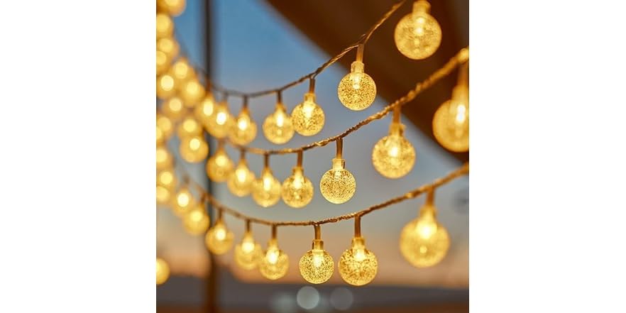 80 LED Crystal Ball String Lights