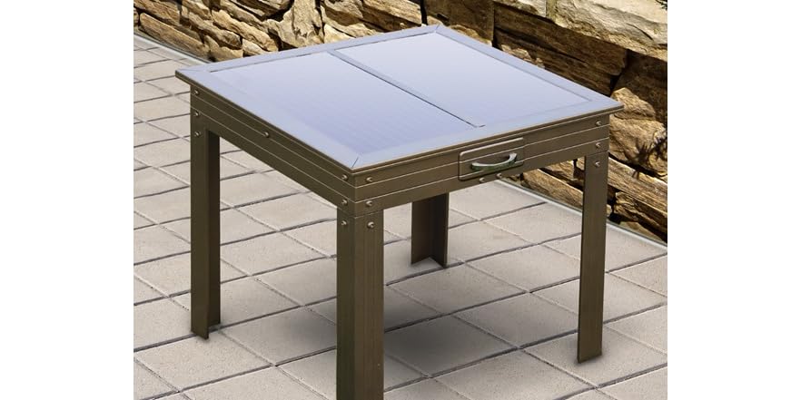 Savana Solar Patio Table, Brown
