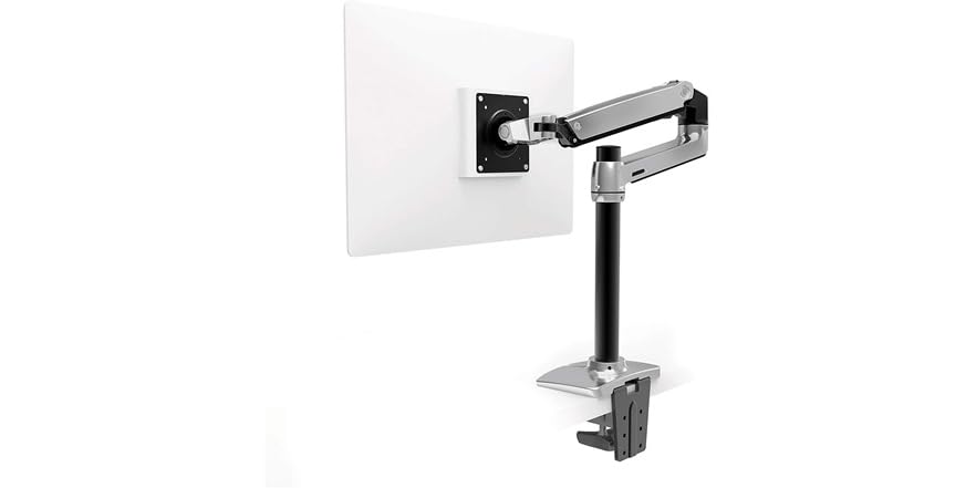 Ergotron LX Desk Monitor Arm, Tall Pole – 25-Inch Extension, Polished ...