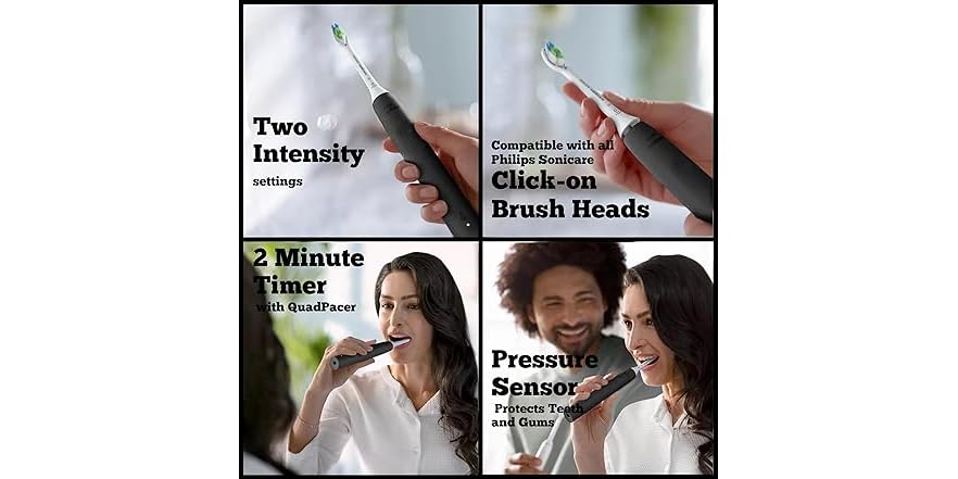 Philips Sonicare Electric Toothbrush Bundle Black