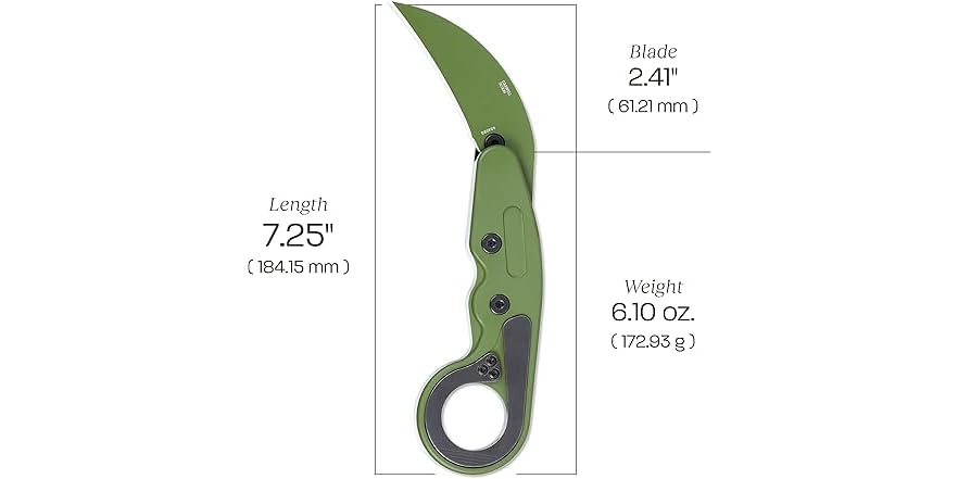 CRKT Provoke Knife Kinematic Karambit Green