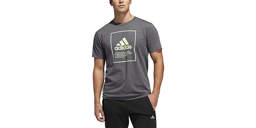 adidas Men's Badge Of Sport Box Emblem Graphic Tee