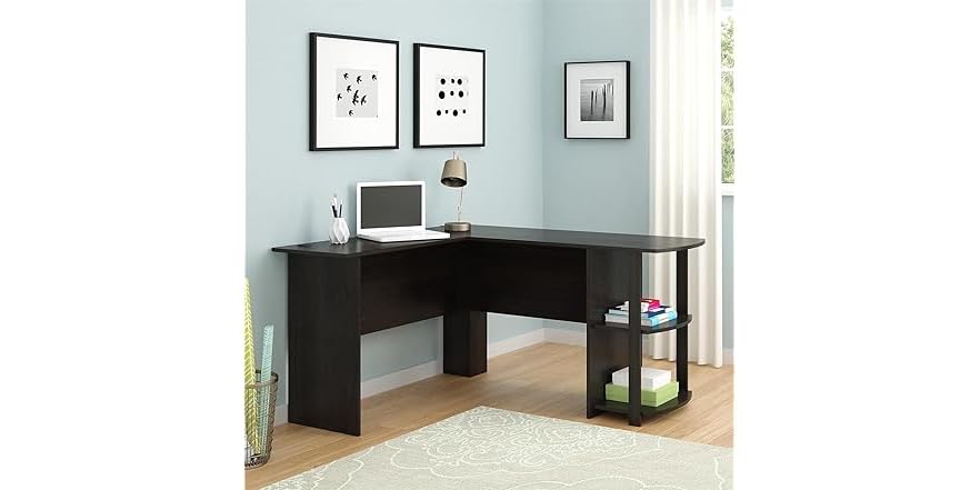Ameriwood Home L-Desk with Bookshelves