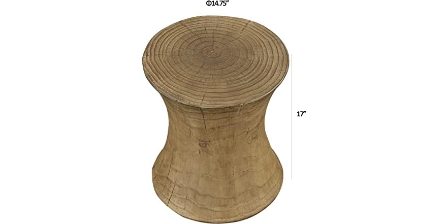 Ball & Cast Wood Stump End Table Natural